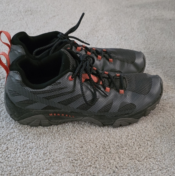 Merrell | Shoes | Merrell Mens Black And Red Trail Running Shoes | Poshmark